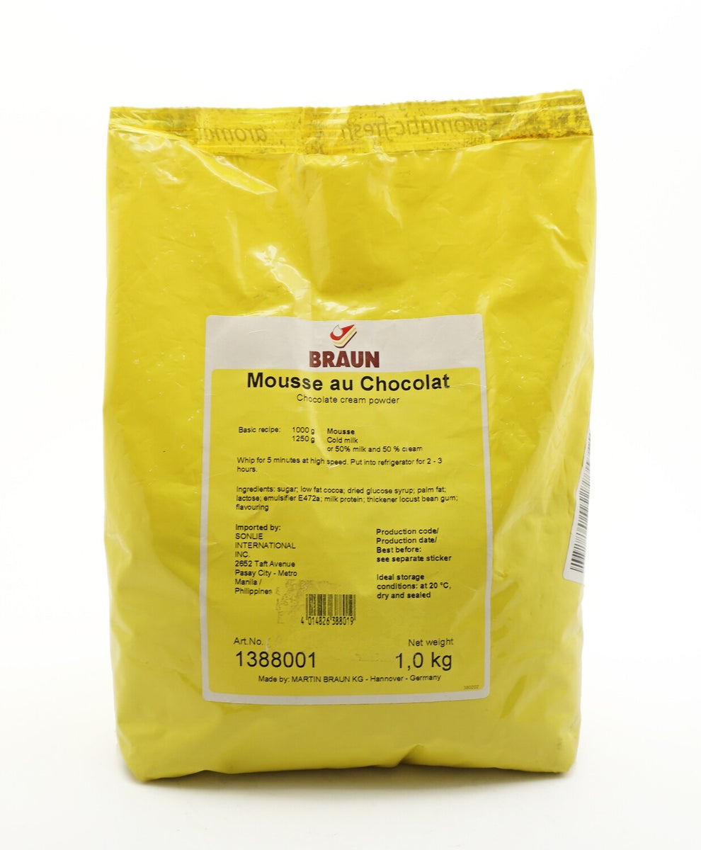 MOUSSE CHOCOLATE 1KG "BRAUN" CHOCOLATE CREAM POWDER (C) – Kitchen ...