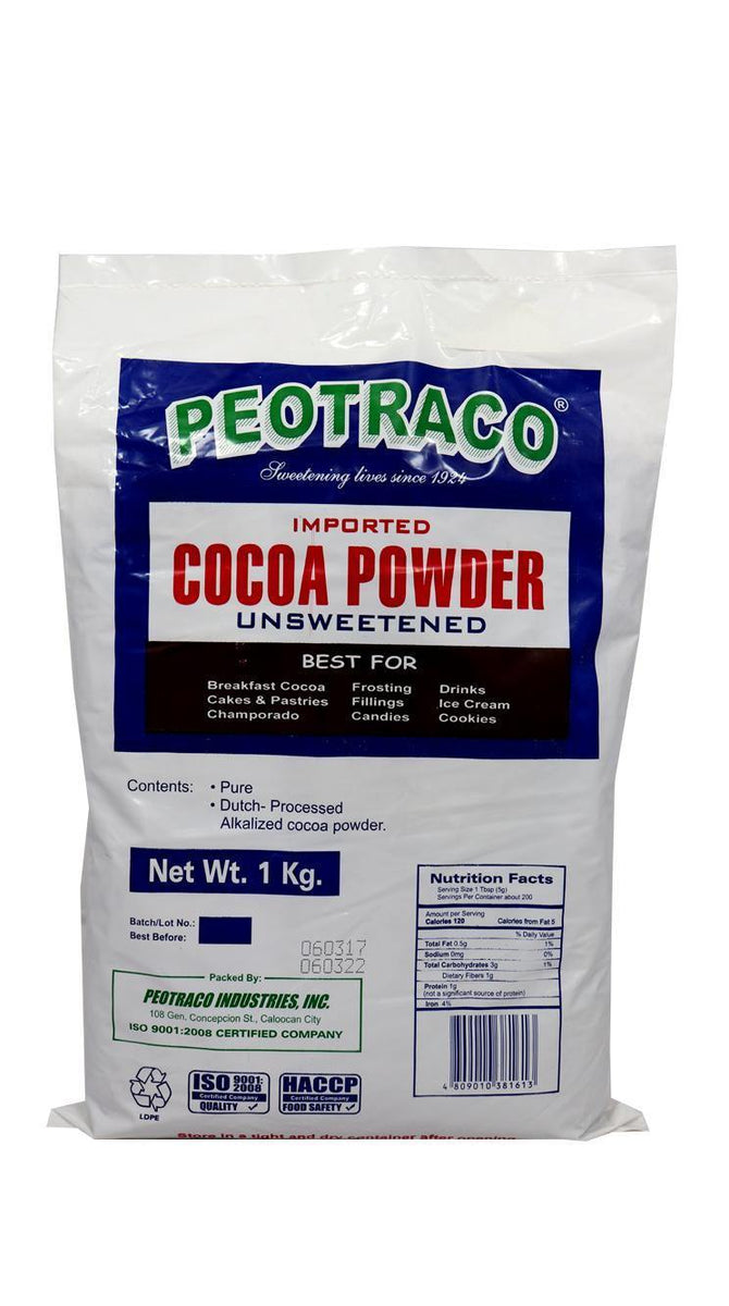 PEOTRACO PREMIUM COCOA POWDER 1KG (U) – Kitchen Convenience ...